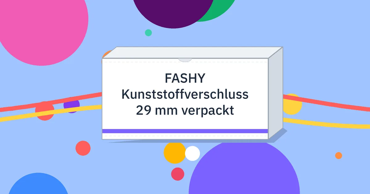 Symbolbild: Packung mit der Aufschrift FASHY Kunststoffverschluss 29 mm verpackt (PZN 17876222) – Verfügbarkeit und Bezug in Apotheken in Frankfurt am Main