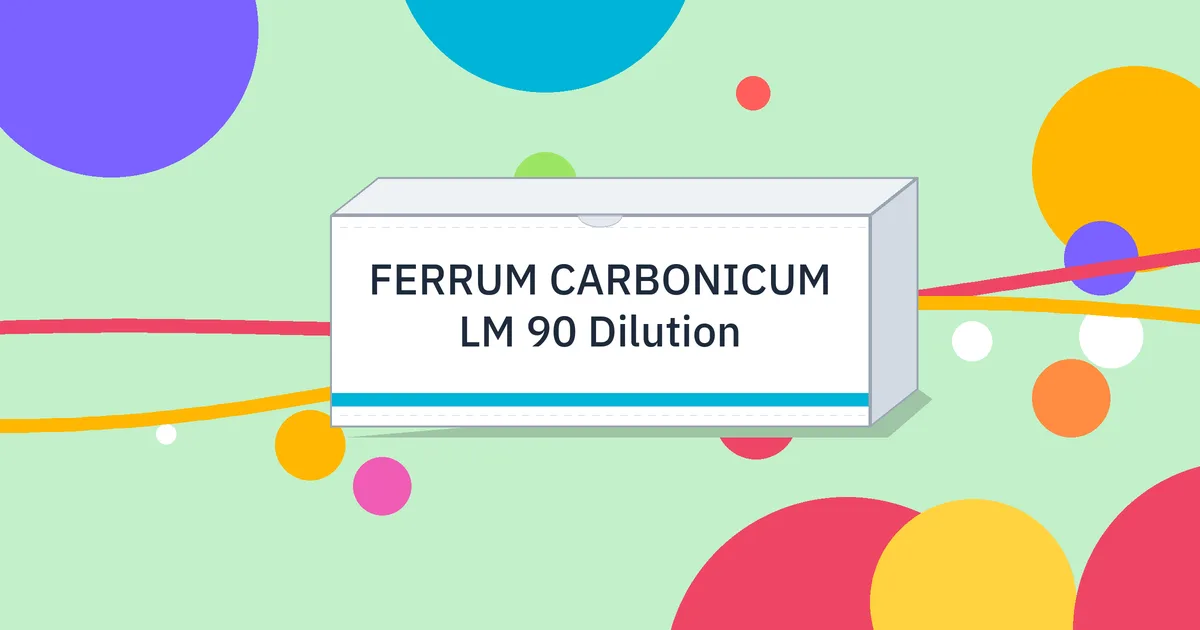 Symbolbild: Packung mit der Aufschrift FERRUM CARBONICUM LM 90 Dilution (PZN 12848244) – Verfügbarkeit und Bezug in Apotheken in Frankfurt am Main