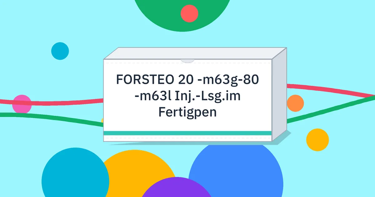 Symbolbild: Packung mit der Aufschrift FORSTEO 20 -m63g-80 -m63l Inj.-Lsg.im Fertigpen (PZN 09466295) – Verfügbarkeit und Bezug in Apotheken in Frankfurt am Main