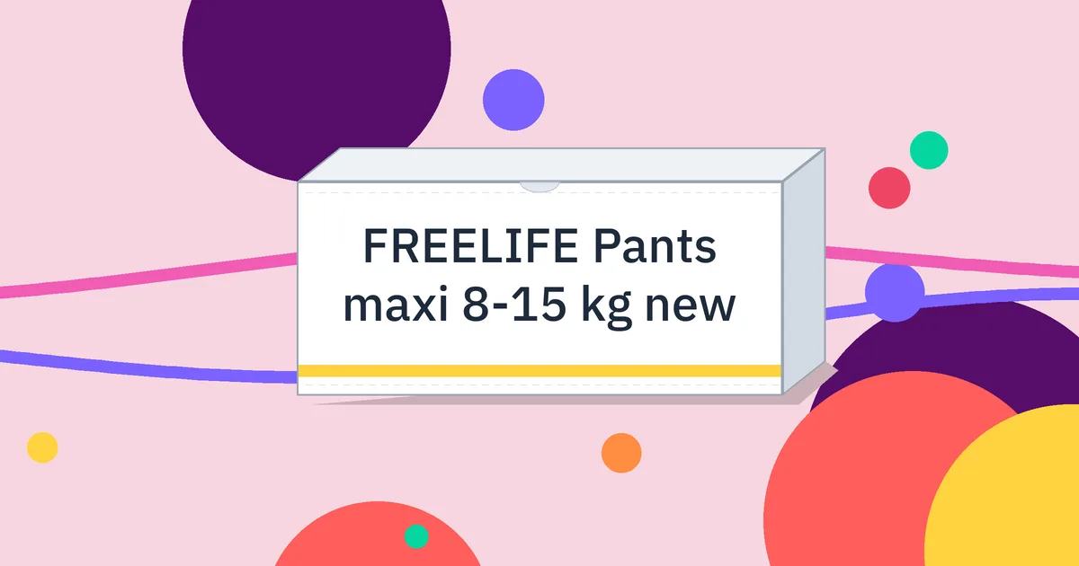 Symbolbild: Packung mit der Aufschrift FREELIFE Pants maxi 8-15 kg new (PZN 16734187) – Verfügbarkeit und Bezug in Apotheken in Frankfurt am Main