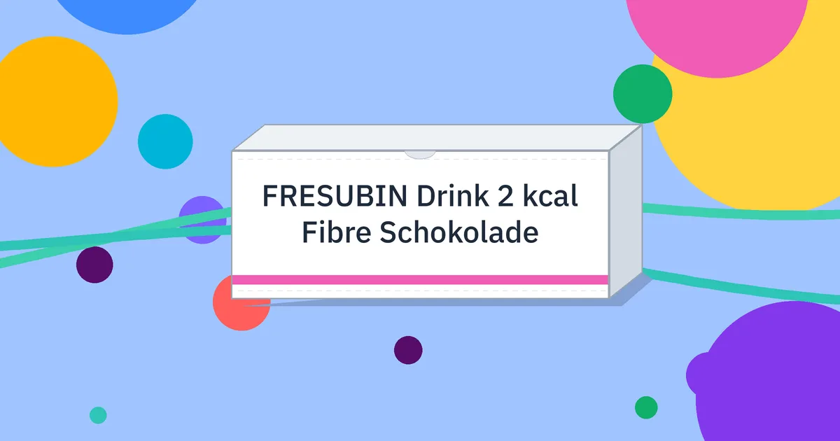 Symbolbild: Packung mit der Aufschrift FRESUBIN Drink 2 kcal Fibre Schokolade (PZN 11609313) – Verfügbarkeit und Bezug in Apotheken in Frankfurt am Main