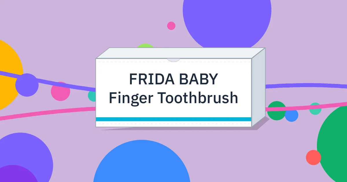 Symbolbild: Packung mit der Aufschrift FRIDA BABY Finger Toothbrush (PZN 19140749) – Verfügbarkeit und Bezug in Apotheken in Frankfurt am Main