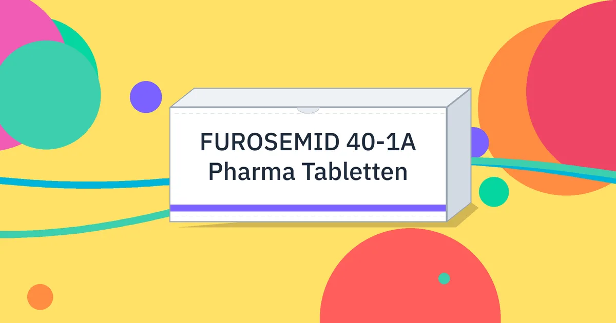 Symbolbild: Packung mit der Aufschrift FUROSEMID 40-1A Pharma Tabletten (PZN 00985800) – Verfügbarkeit und Bezug in Apotheken in Frankfurt am Main