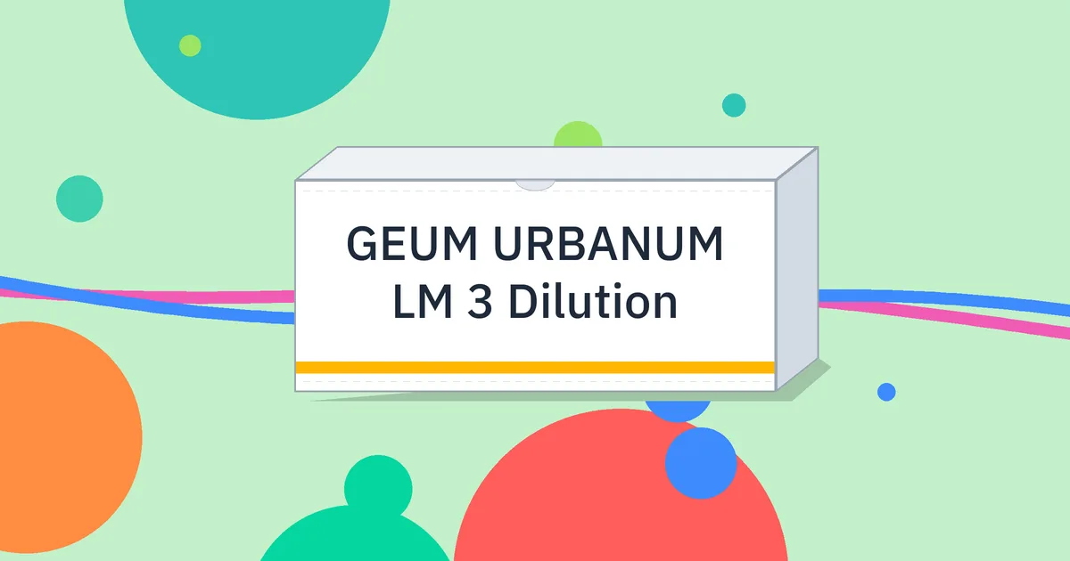 Symbolbild: Packung mit der Aufschrift GEUM URBANUM LM 3 Dilution (PZN 13543630) – Verfügbarkeit und Bezug in Apotheken in Frankfurt am Main