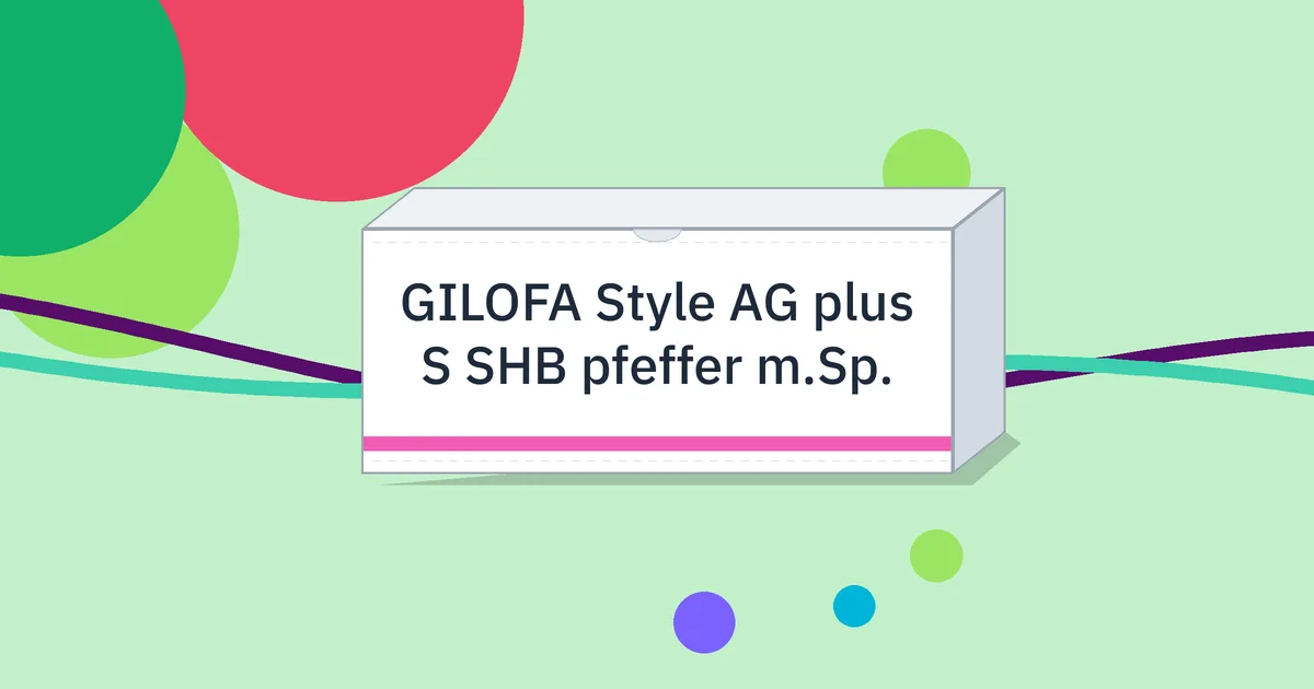 Symbolbild: Packung mit der Aufschrift GILOFA Style AG plus S SHB pfeffer m.Sp. (PZN 16727767) – Verfügbarkeit und Bezug in Apotheken in Frankfurt am Main
