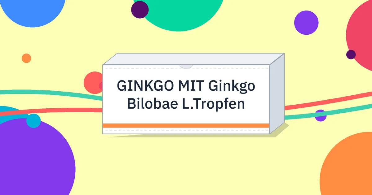 Symbolbild: Packung mit der Aufschrift GINKGO MIT Ginkgo Bilobae L.Tropfen (PZN 19726188) – Verfügbarkeit und Bezug in Apotheken in Frankfurt am Main