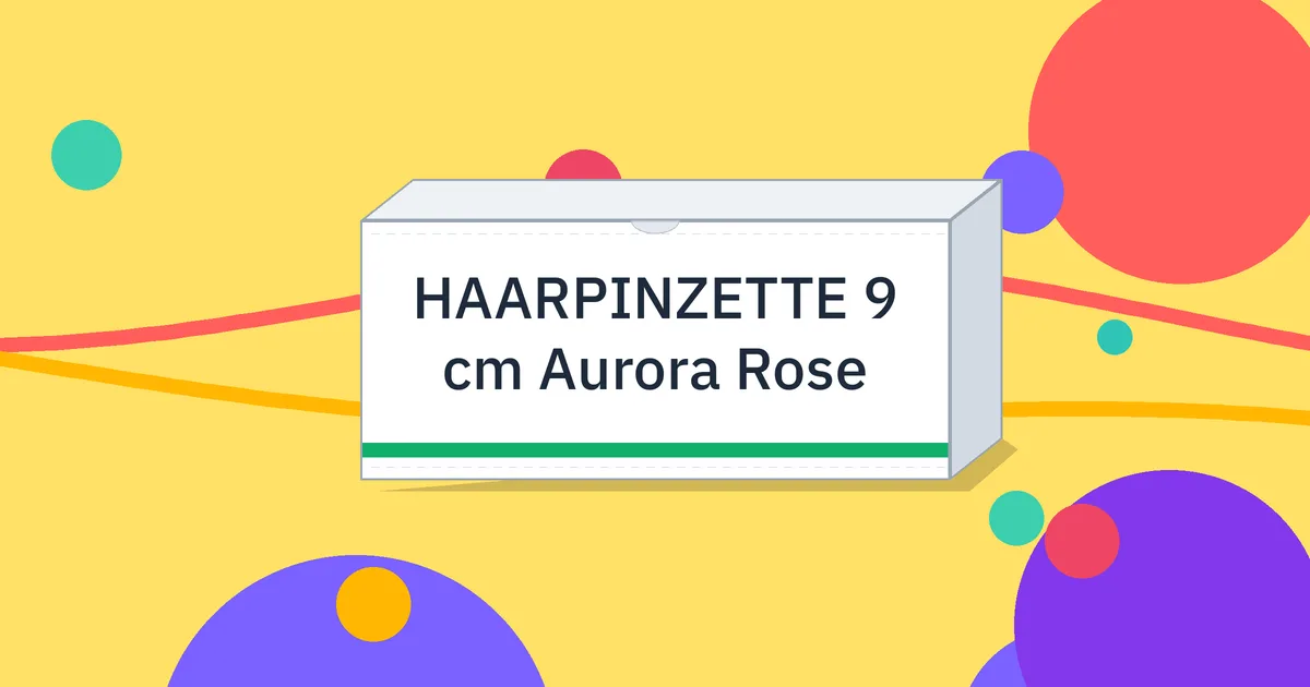 Symbolbild: Packung mit der Aufschrift HAARPINZETTE 9 cm Aurora Rose (PZN 17977325) – Verfügbarkeit und Bezug in Apotheken in Frankfurt am Main