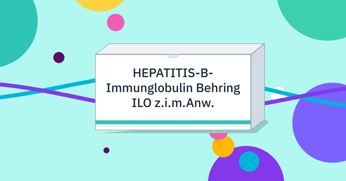 Symbolbild: Packung mit der Aufschrift HEPATITIS-B-Immunglobulin Behring ILO z.i.m.Anw. (PZN 01912542) – Verfügbarkeit und Bezug in Apotheken in Frankfurt am Main