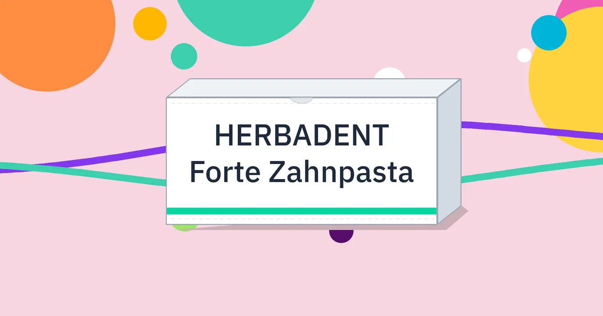 Symbolbild: Packung mit der Aufschrift HERBADENT Forte Zahnpasta (PZN 20232215) – Verfügbarkeit und Bezug in Apotheken in Frankfurt am Main
