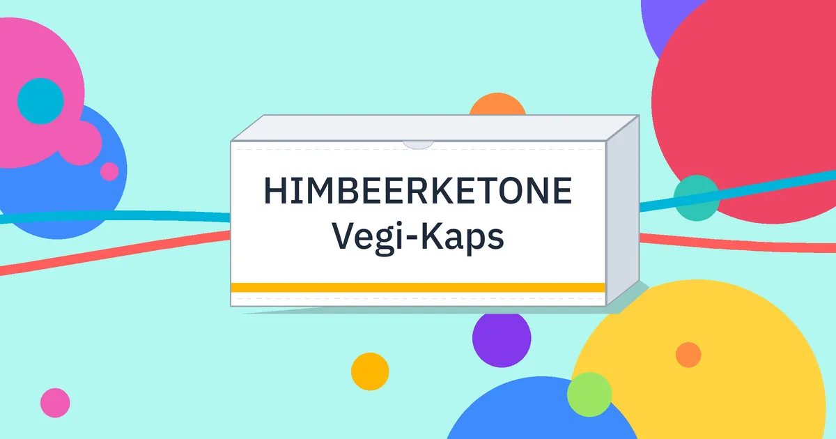 Symbolbild: Packung mit der Aufschrift HIMBEERKETONE Vegi-Kaps (PZN 10382698) – Verfügbarkeit und Bezug in Apotheken in Frankfurt am Main