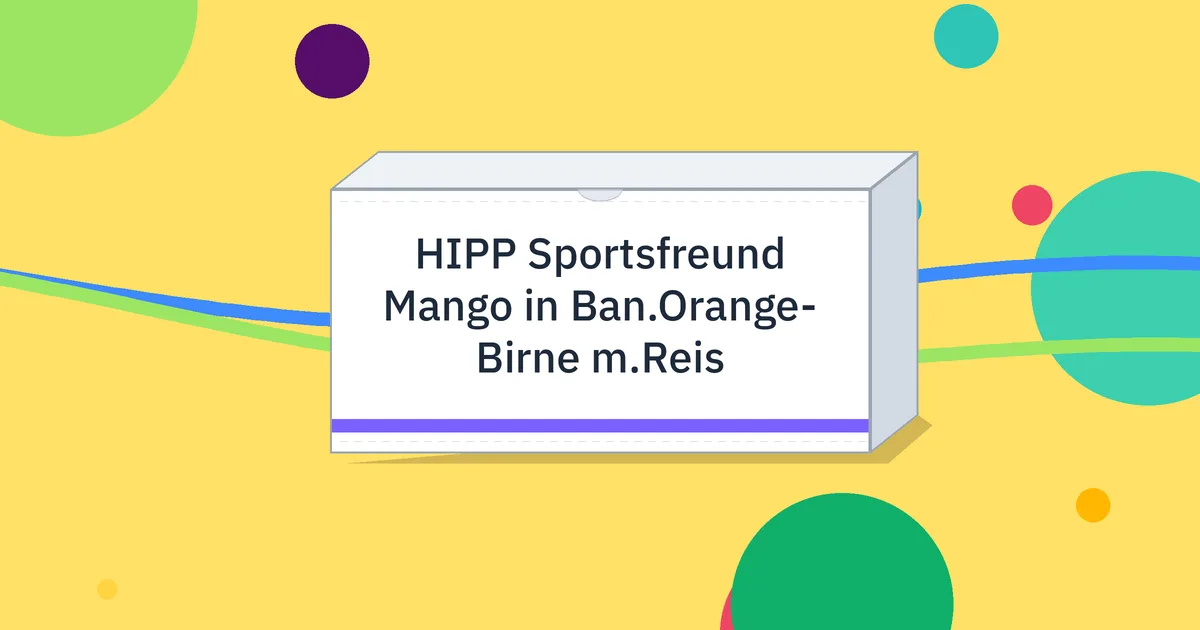 Symbolbild: Packung mit der Aufschrift HIPP Sportsfreund Mango in Ban.Orange-Birne m.Reis (PZN 13988846) – Verfügbarkeit und Bezug in Apotheken in Frankfurt am Main