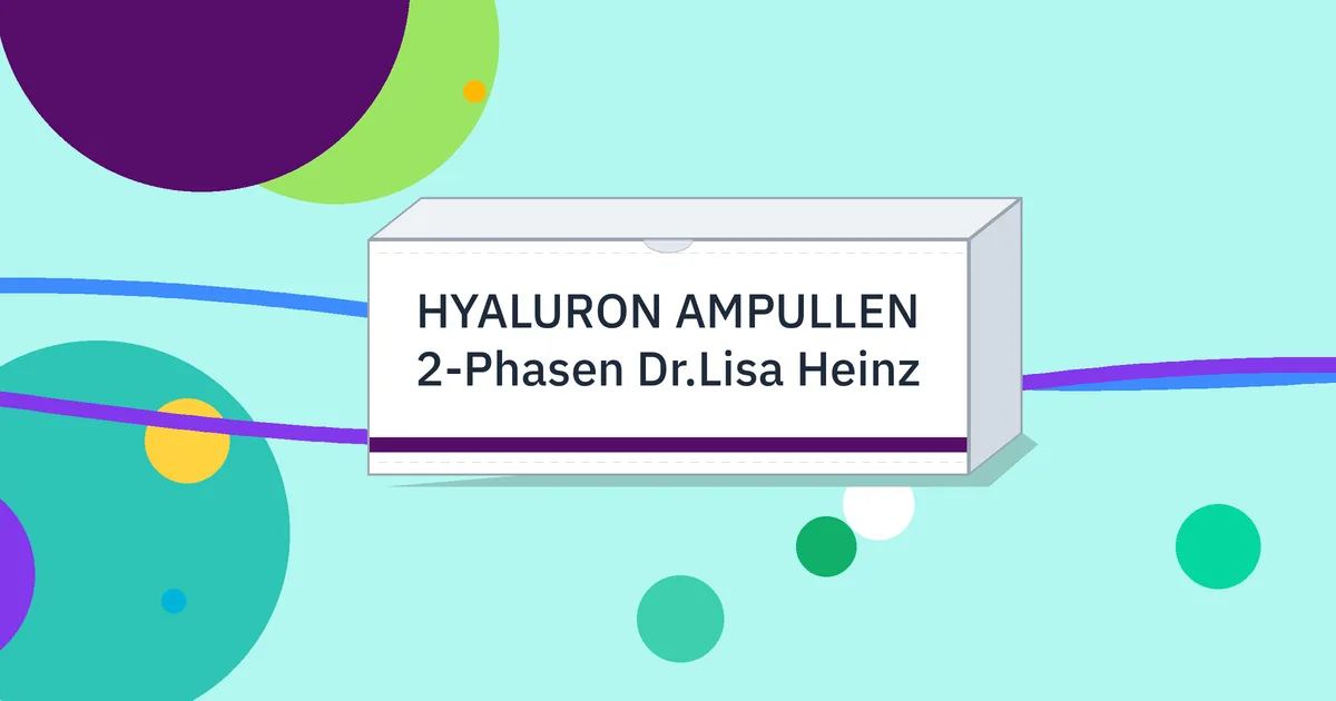 Symbolbild: Packung mit der Aufschrift HYALURON AMPULLEN 2-Phasen Dr.Lisa Heinz (PZN 18855452) – Verfügbarkeit und Bezug in Apotheken in Frankfurt am Main
