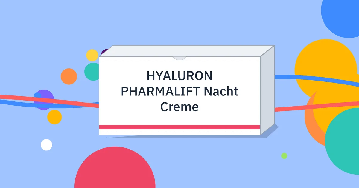 Symbolbild: Packung mit der Aufschrift HYALURON PHARMALIFT Nacht Creme (PZN 15266933) – Verfügbarkeit und Bezug in Apotheken in Frankfurt am Main