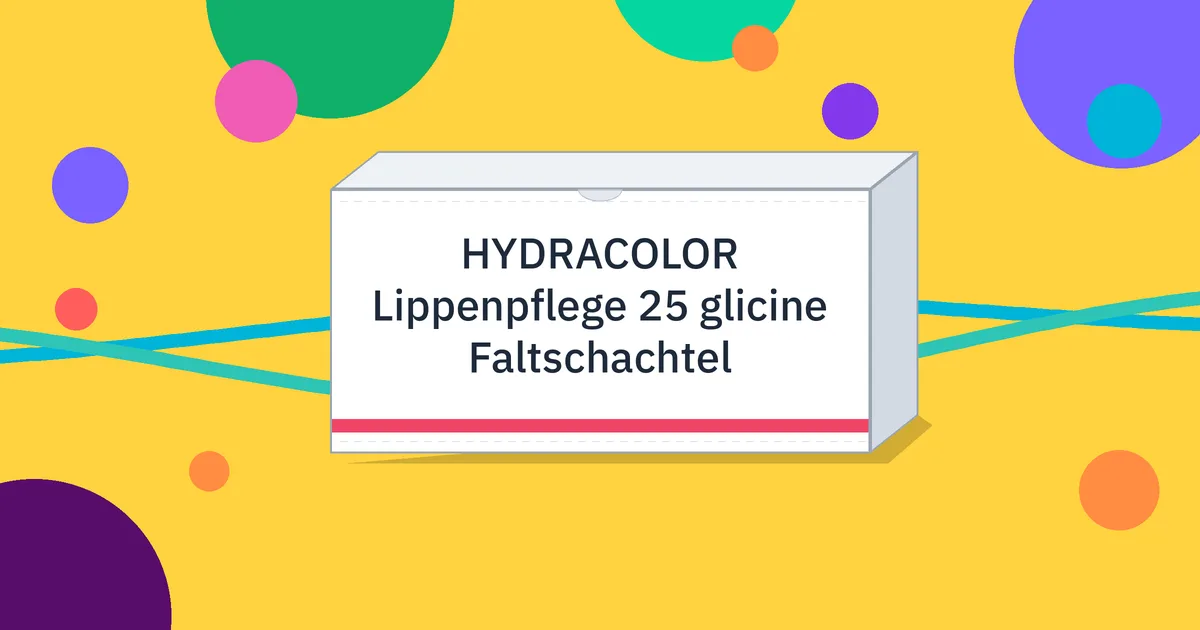 Symbolbild: Packung mit der Aufschrift HYDRACOLOR Lippenpflege 25 glicine Faltschachtel (PZN 02262632) – Verfügbarkeit und Bezug in Apotheken in Frankfurt am Main