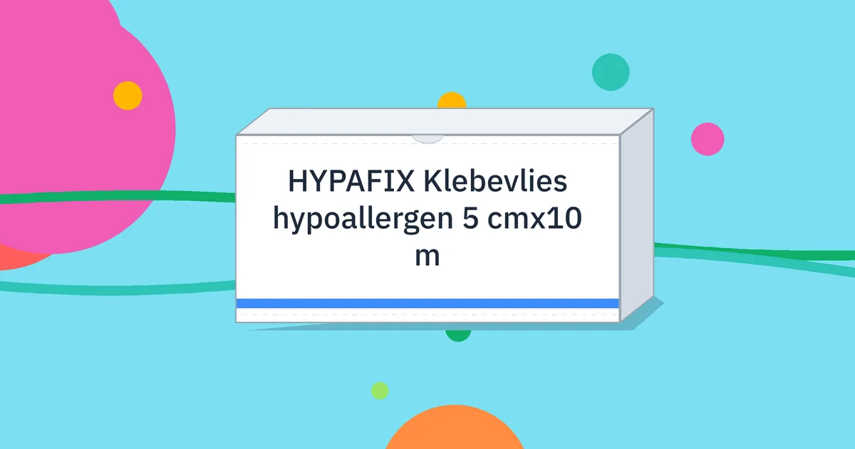 Symbolbild: Packung mit der Aufschrift HYPAFIX Klebevlies hypoallergen 5 cmx10 m (PZN 19701389) – Verfügbarkeit und Bezug in Apotheken in Frankfurt am Main