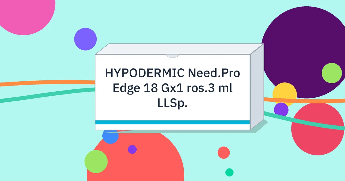 Symbolbild: Packung mit der Aufschrift HYPODERMIC Need.Pro Edge 18 Gx1 ros.3 ml LLSp. (PZN 09104729) – Verfügbarkeit und Bezug in Apotheken in Frankfurt am Main