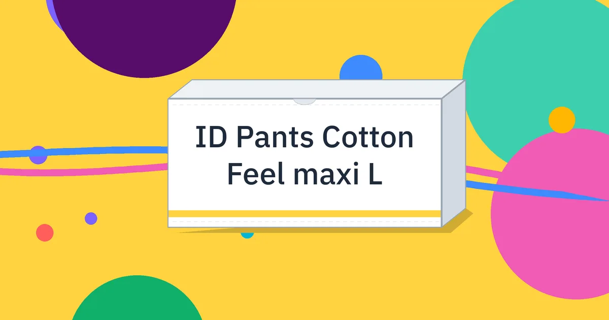 Symbolbild: Packung mit der Aufschrift ID Pants Cotton Feel maxi L (PZN 16513701) – Verfügbarkeit und Bezug in Apotheken in Frankfurt am Main