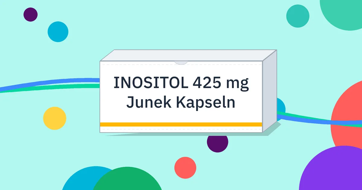 Symbolbild: Packung mit der Aufschrift INOSITOL 425 mg Junek Kapseln (PZN 10397027) – Verfügbarkeit und Bezug in Apotheken in Frankfurt am Main