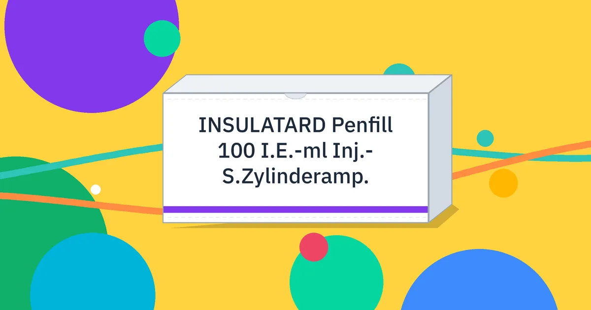 Symbolbild: Packung mit der Aufschrift INSULATARD Penfill 100 I.E.-ml Inj.-S.Zylinderamp. (PZN 01825487) – Verfügbarkeit und Bezug in Apotheken in Frankfurt am Main