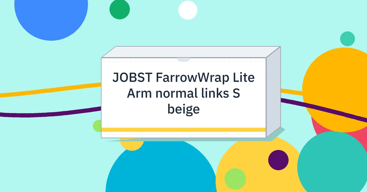 Symbolbild: Packung mit der Aufschrift JOBST FarrowWrap Lite Arm normal links S beige (PZN 13869886) – Verfügbarkeit und Bezug in Apotheken in Frankfurt am Main