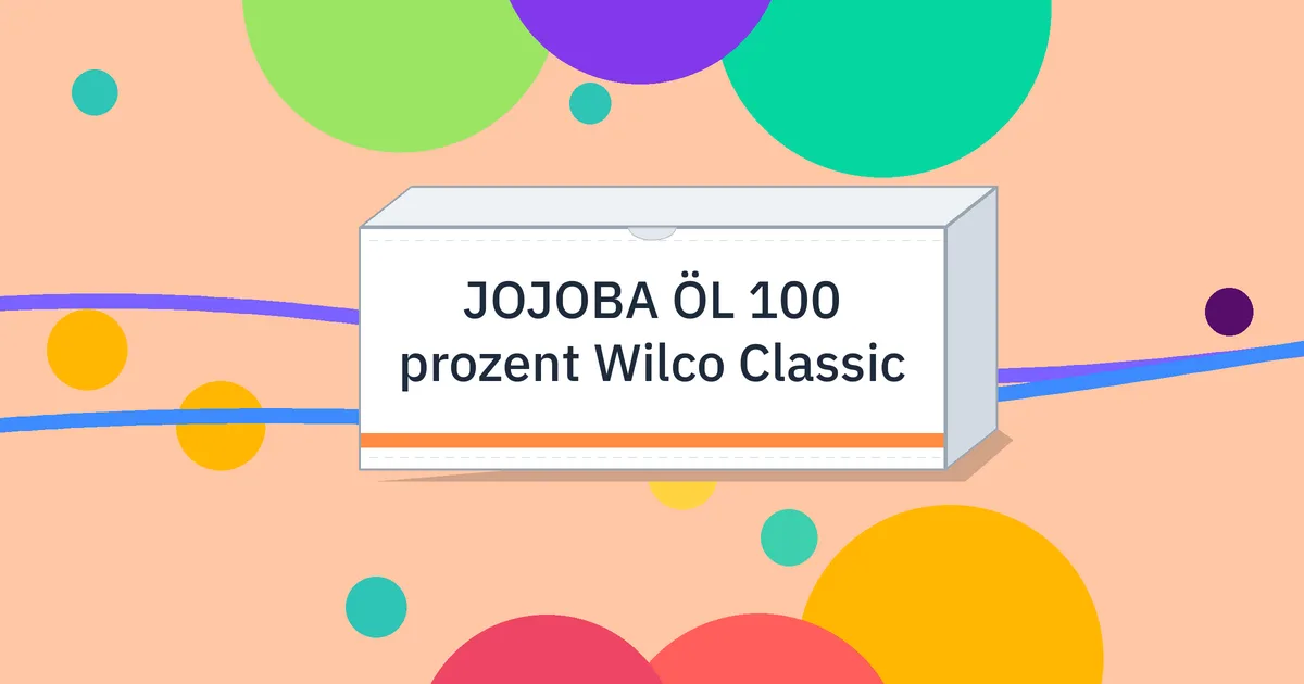 Symbolbild: Packung mit der Aufschrift JOJOBA ÖL 100 prozent Wilco Classic (PZN 03738634) – Verfügbarkeit und Bezug in Apotheken in Frankfurt am Main