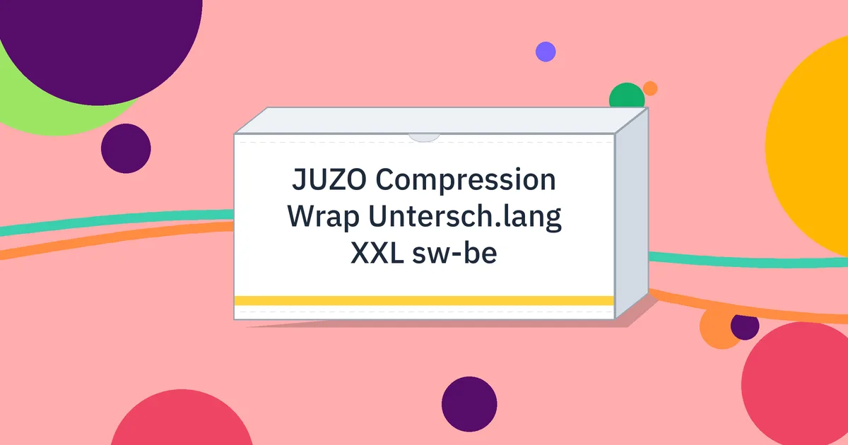Symbolbild: Packung mit der Aufschrift JUZO Compression Wrap Untersch.lang XXL sw-be (PZN 13580424) – Verfügbarkeit und Bezug in Apotheken in Frankfurt am Main