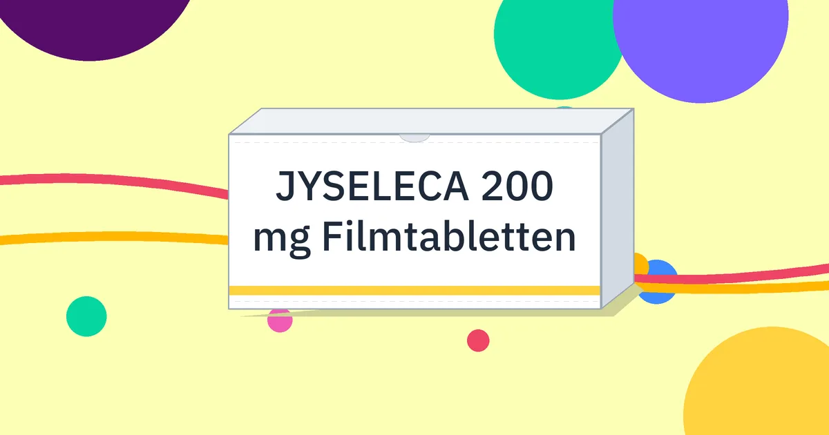 Symbolbild: Packung mit der Aufschrift JYSELECA 200 mg Filmtabletten (PZN 18728216) – Verfügbarkeit und Bezug in Apotheken in Frankfurt am Main