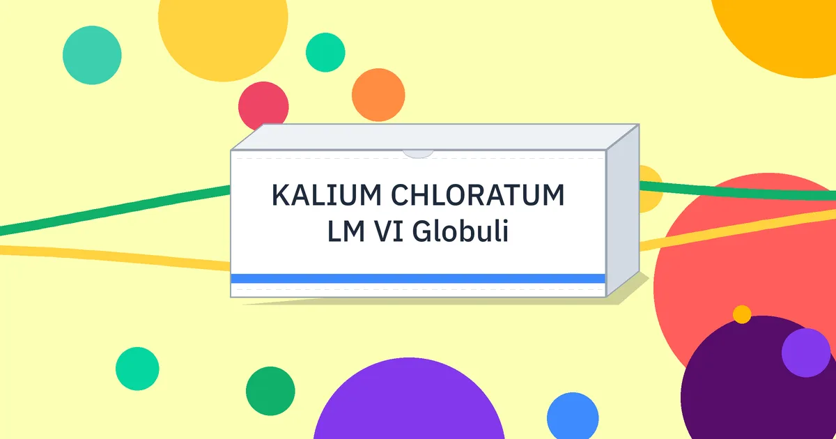 Symbolbild: Packung mit der Aufschrift KALIUM CHLORATUM LM VI Globuli (PZN 02822338) – Verfügbarkeit und Bezug in Apotheken in Frankfurt am Main