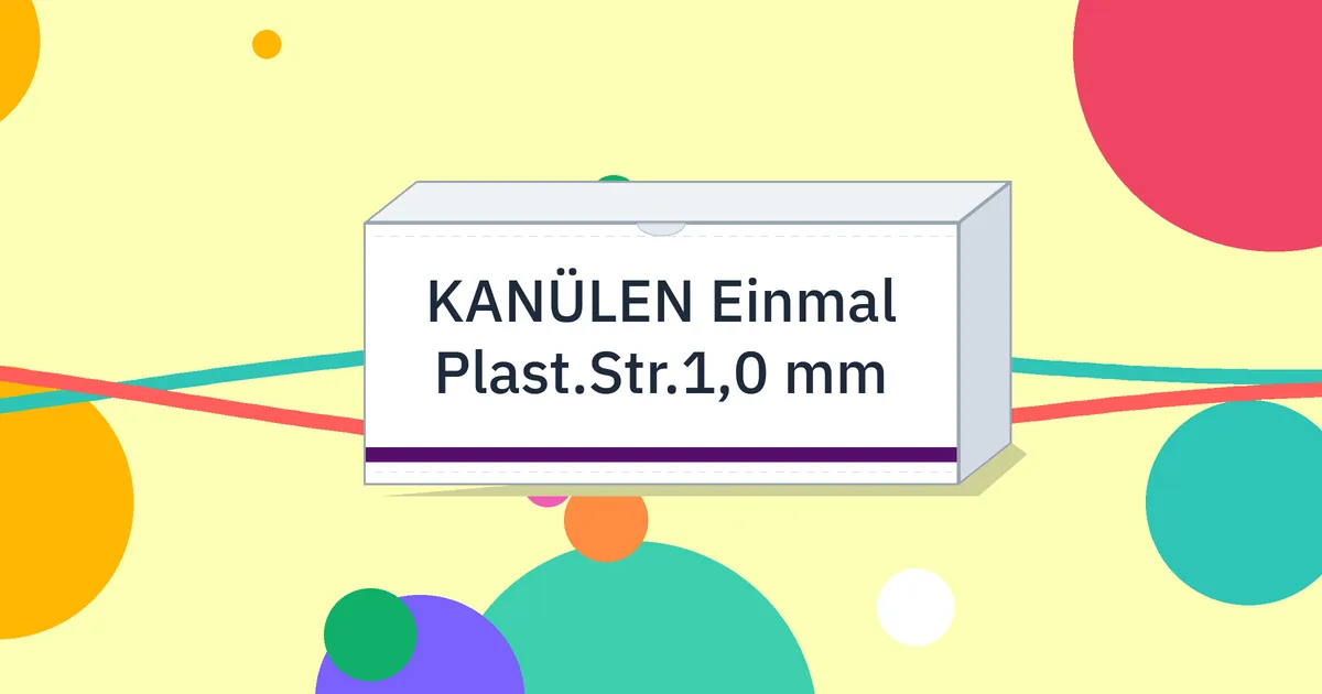 Symbolbild: Packung mit der Aufschrift KANÜLEN Einmal Plast.Str.1,0 mm (PZN 01963775) – Verfügbarkeit und Bezug in Apotheken in Frankfurt am Main