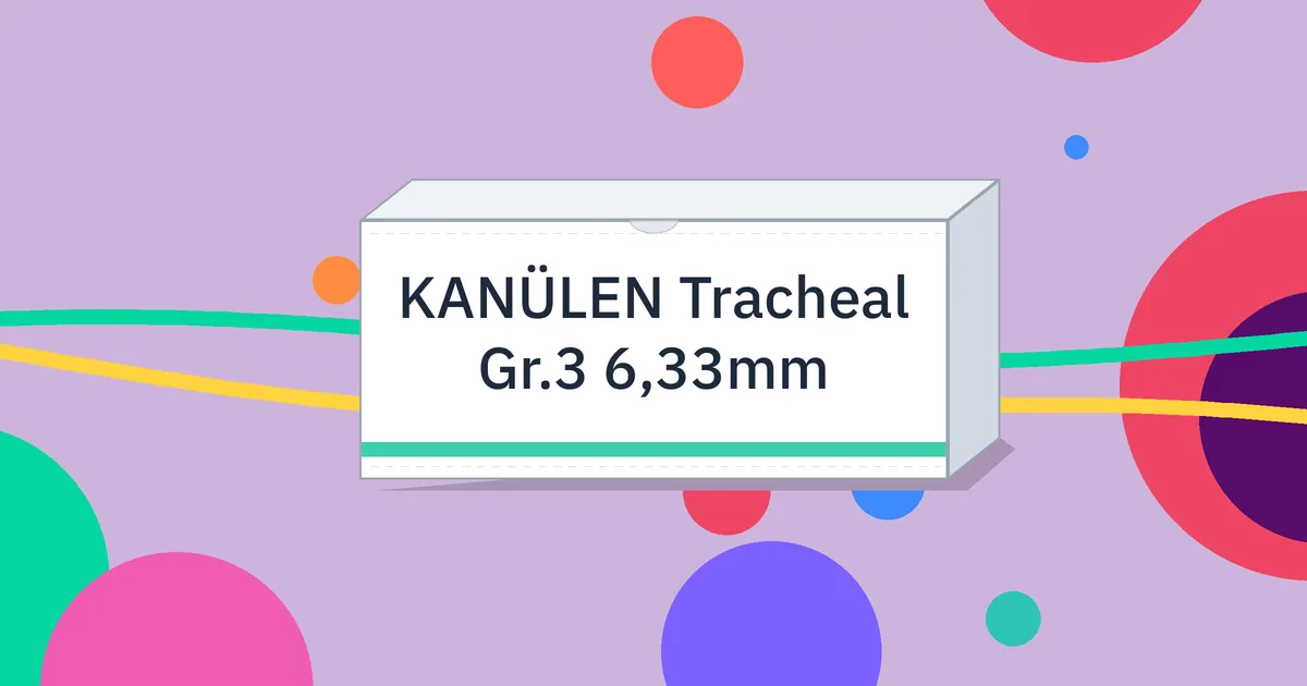 Symbolbild: Packung mit der Aufschrift KANÜLEN Tracheal Gr.3 6,33mm (PZN 02441122) – Verfügbarkeit und Bezug in Apotheken in Frankfurt am Main