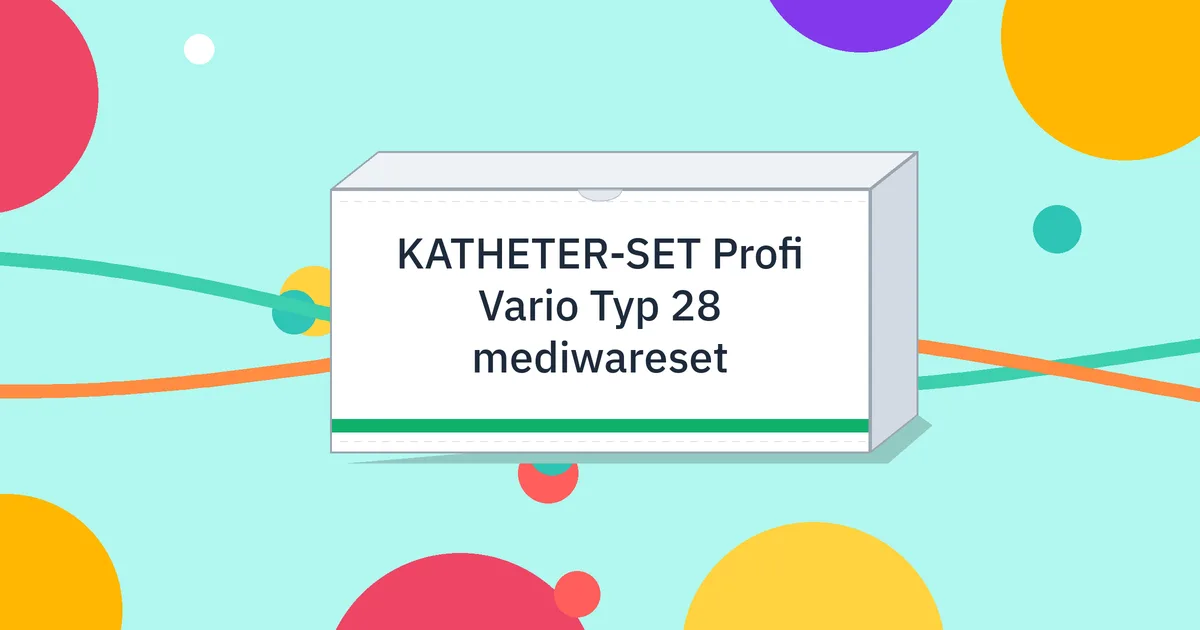 Symbolbild: Packung mit der Aufschrift KATHETER-SET Profi Vario Typ 28 mediwareset (PZN 19471274) – Verfügbarkeit und Bezug in Apotheken in Frankfurt am Main