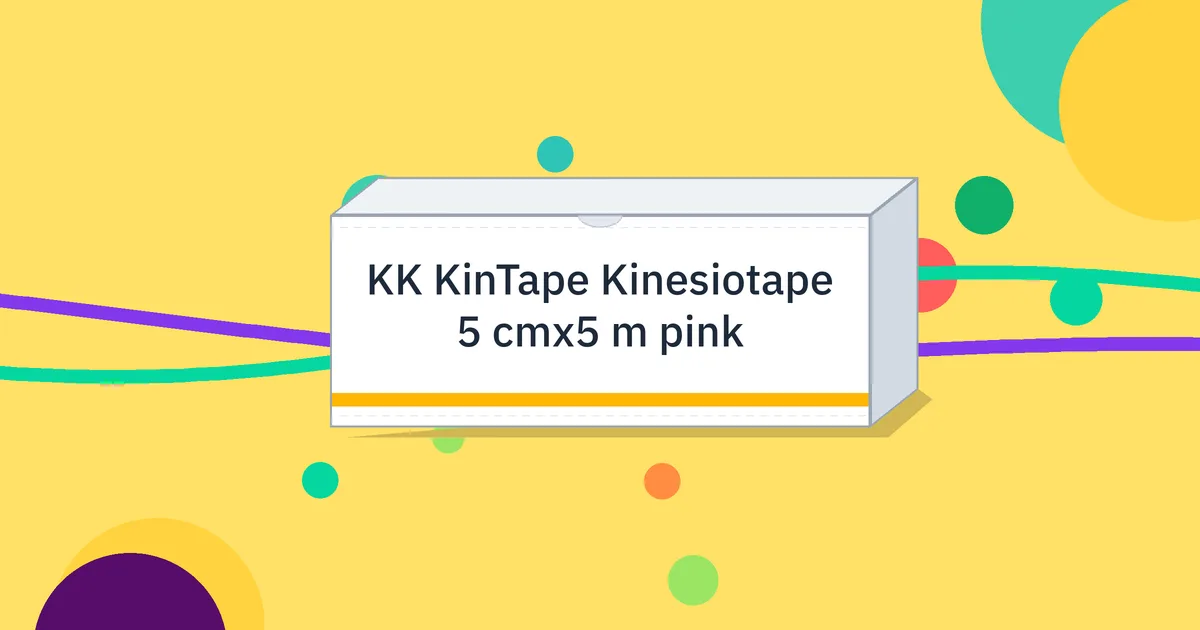 Symbolbild: Packung mit der Aufschrift KK KinTape Kinesiotape 5 cmx5 m pink (PZN 10118671) – Verfügbarkeit und Bezug in Apotheken in Frankfurt am Main