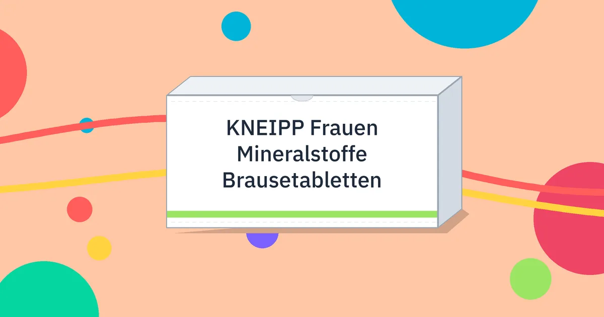 Symbolbild: Packung mit der Aufschrift KNEIPP Frauen Mineralstoffe Brausetabletten (PZN 07779819) – Verfügbarkeit und Bezug in Apotheken in Frankfurt am Main