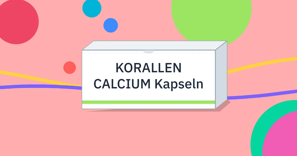 Symbolbild: Packung mit der Aufschrift KORALLEN CALCIUM Kapseln (PZN 12450429) – Verfügbarkeit und Bezug in Apotheken in Frankfurt am Main