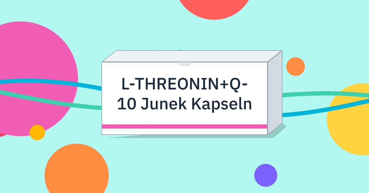 Symbolbild: Packung mit der Aufschrift L-THREONIN+Q-10 Junek Kapseln (PZN 00981995) – Verfügbarkeit und Bezug in Apotheken in Frankfurt am Main