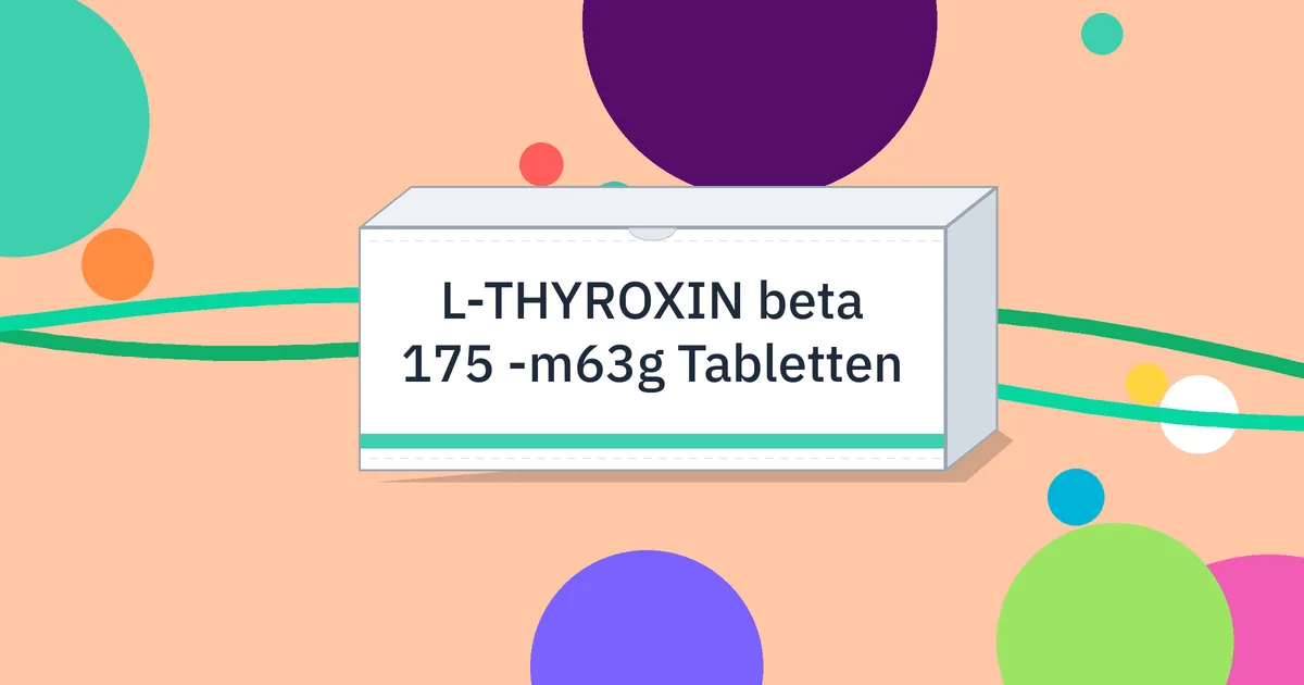 Symbolbild: Packung mit der Aufschrift L-THYROXIN beta 175 -m63g Tabletten (PZN 03040862) – Verfügbarkeit und Bezug in Apotheken in Frankfurt am Main