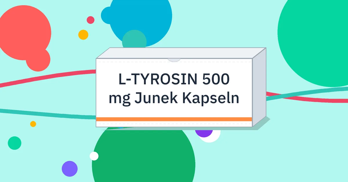 Symbolbild: Packung mit der Aufschrift L-TYROSIN 500 mg Junek Kapseln (PZN 00135668) – Verfügbarkeit und Bezug in Apotheken in Frankfurt am Main