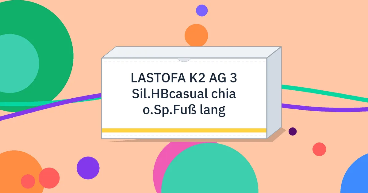 Symbolbild: Packung mit der Aufschrift LASTOFA K2 AG 3 Sil.HBcasual chia o.Sp.Fuß lang (PZN 14149645) – Verfügbarkeit und Bezug in Apotheken in Frankfurt am Main
