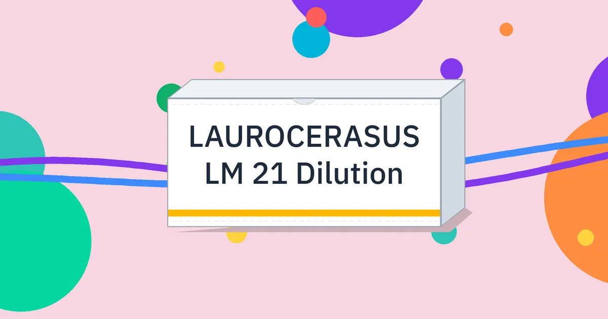 Symbolbild: Packung mit der Aufschrift LAUROCERASUS LM 21 Dilution (PZN 13524147) – Verfügbarkeit und Bezug in Apotheken in Frankfurt am Main