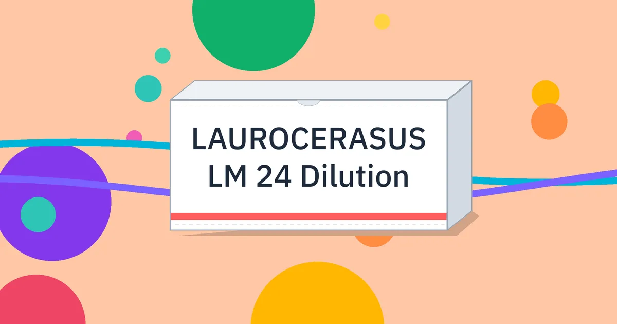 Symbolbild: Packung mit der Aufschrift LAUROCERASUS LM 24 Dilution (PZN 13524182) – Verfügbarkeit und Bezug in Apotheken in Frankfurt am Main