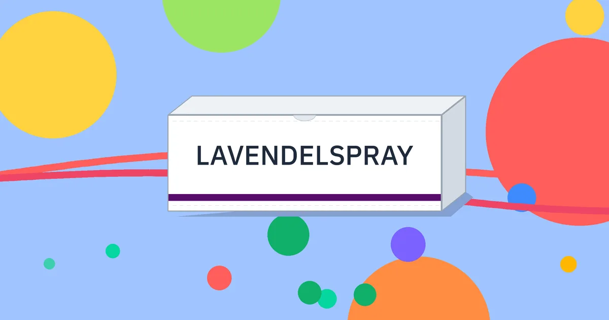 Symbolbild: Packung mit der Aufschrift LAVENDELSPRAY (PZN 11713045) – Verfügbarkeit und Bezug in Apotheken in Frankfurt am Main