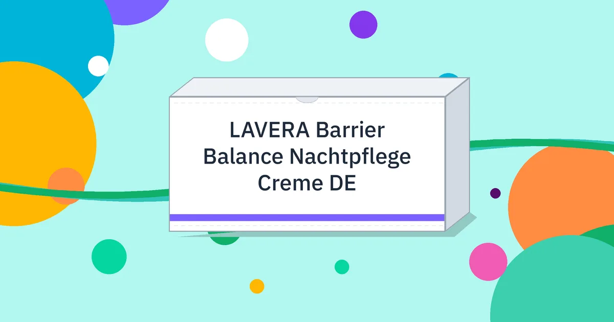 Symbolbild: Packung mit der Aufschrift LAVERA Barrier Balance Nachtpflege Creme DE (PZN 19282403) – Verfügbarkeit und Bezug in Apotheken in Frankfurt am Main