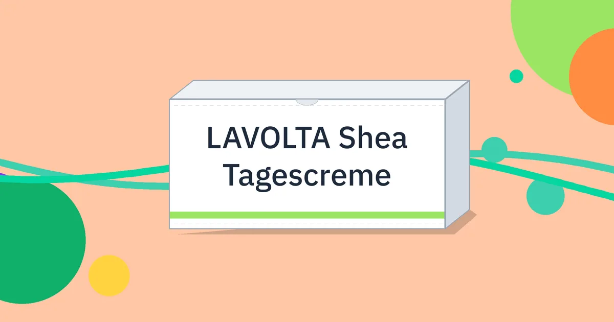 Symbolbild: Packung mit der Aufschrift LAVOLTA Shea Tagescreme (PZN 14333389) – Verfügbarkeit und Bezug in Apotheken in Frankfurt am Main