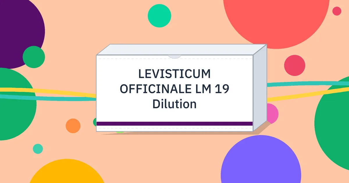 Symbolbild: Packung mit der Aufschrift LEVISTICUM OFFICINALE LM 19 Dilution (PZN 13528369) – Verfügbarkeit und Bezug in Apotheken in Frankfurt am Main
