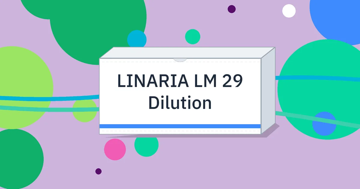 Symbolbild: Packung mit der Aufschrift LINARIA LM 29 Dilution (PZN 13529363) – Verfügbarkeit und Bezug in Apotheken in Frankfurt am Main