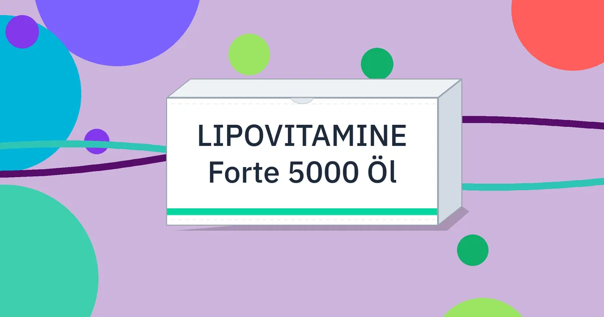 Symbolbild: Packung mit der Aufschrift LIPOVITAMINE Forte 5000 Öl (PZN 15629206) – Verfügbarkeit und Bezug in Apotheken in Frankfurt am Main