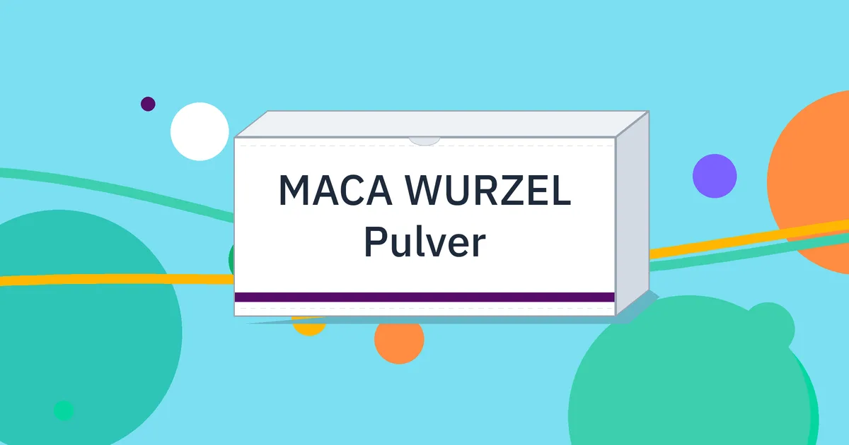 Symbolbild: Packung mit der Aufschrift MACA WURZEL Pulver (PZN 05528527) – Verfügbarkeit und Bezug in Apotheken in Frankfurt am Main