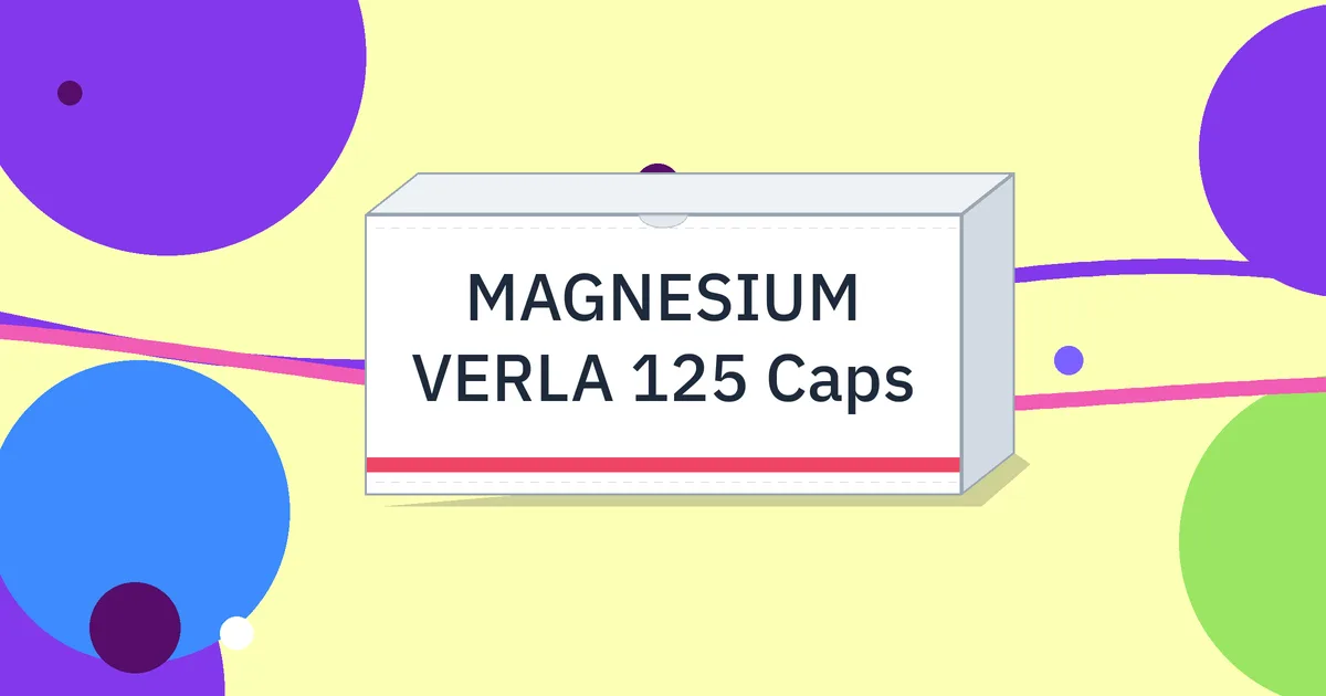 Symbolbild: Packung mit der Aufschrift MAGNESIUM VERLA 125 Caps (PZN 20520799) – Verfügbarkeit und Bezug in Apotheken in Frankfurt am Main