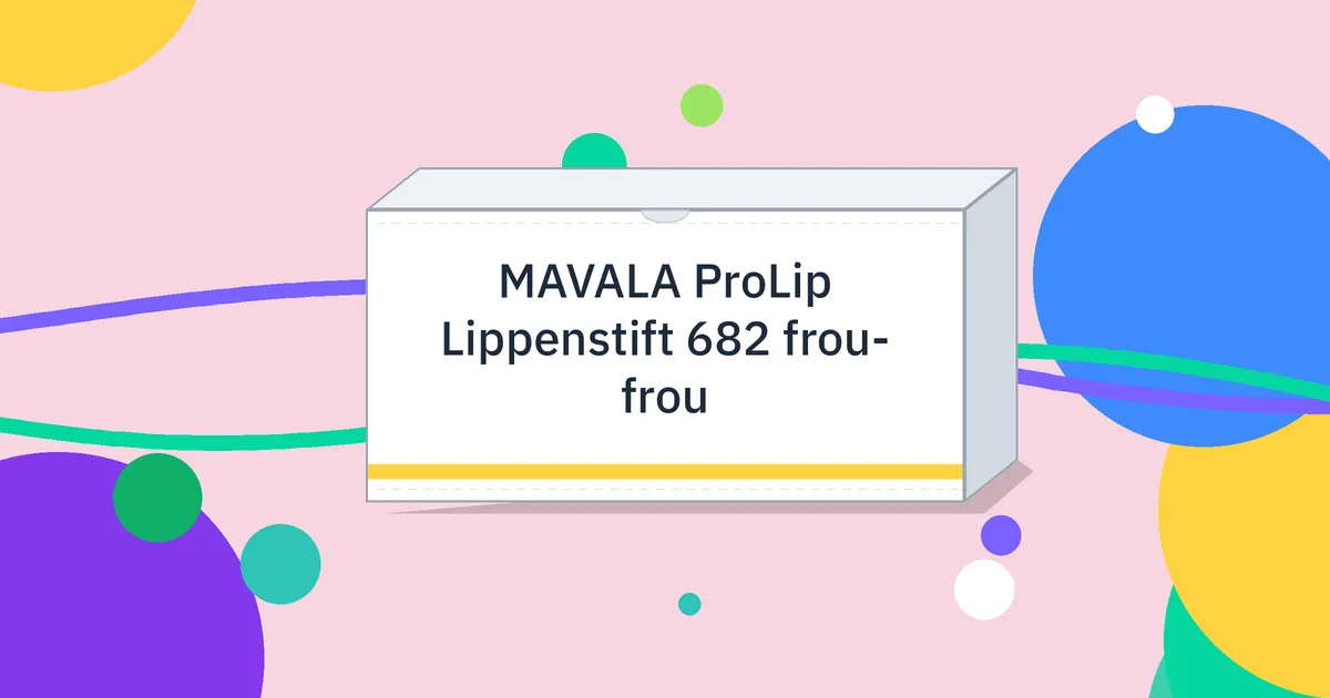 Symbolbild: Packung mit der Aufschrift MAVALA ProLip Lippenstift 682 frou-frou (PZN 18449203) – Verfügbarkeit und Bezug in Apotheken in Frankfurt am Main