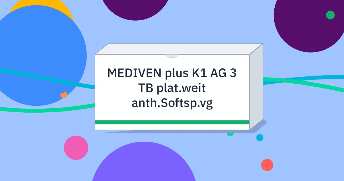 Symbolbild: Packung mit der Aufschrift MEDIVEN plus K1 AG 3 TB plat.weit anth.Softsp.vg (PZN 15061013) – Verfügbarkeit und Bezug in Apotheken in Frankfurt am Main